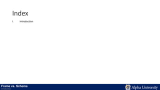 Frame vs. Schema | PDF