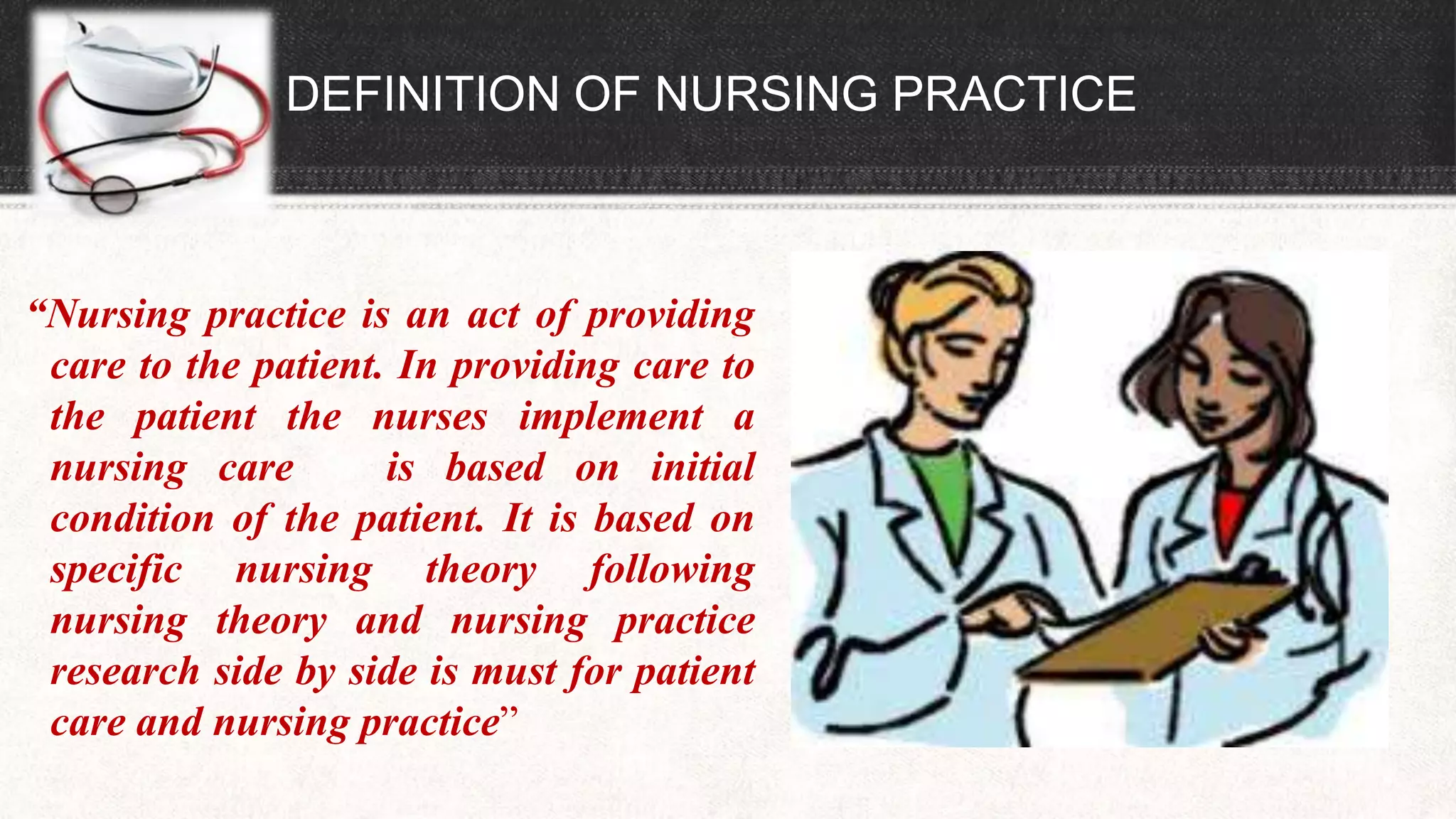 Framework,scope and trends of nursing practice | PPTX
