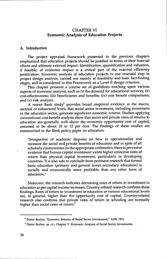 Framework criteria-appraisal-socioeconomic-justification-education-projects | PDF