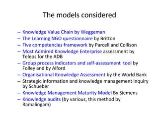 Framework For A Cross Organisational Comparison Of Knowledge Management ...