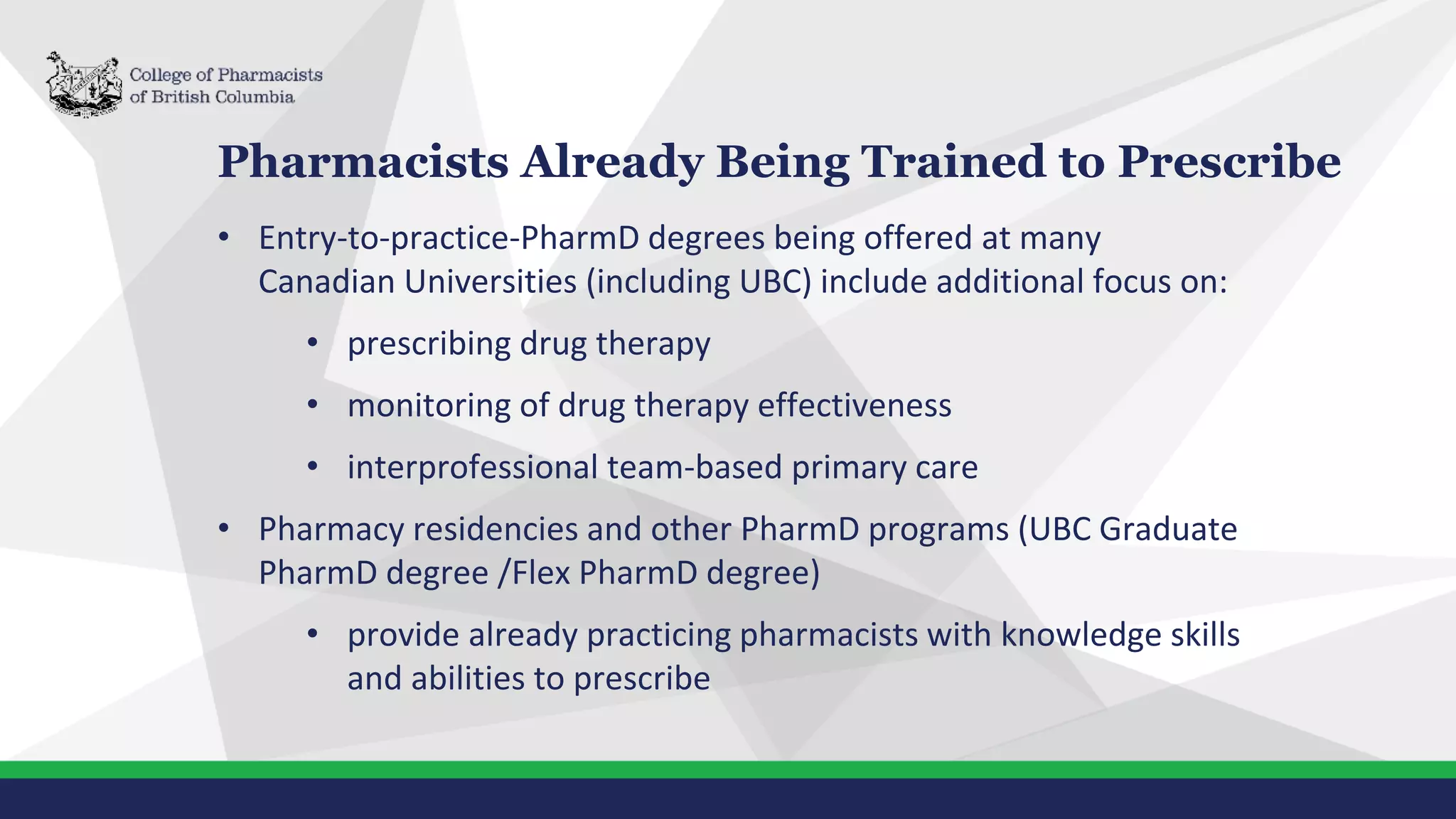 Framework for Pharmacist Prescribing in BC | PPTX | Pharmaceutical ...