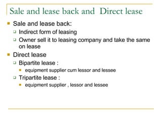 Framework of Leasing | PPT