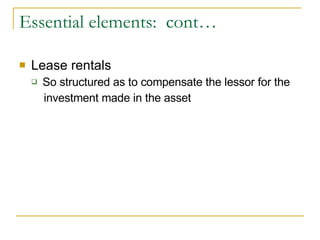 Framework of Leasing | PPT