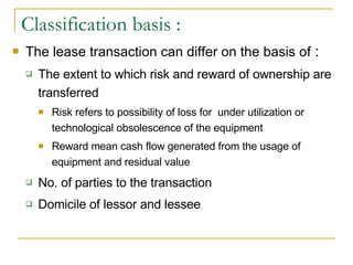 Framework of Leasing | PPT