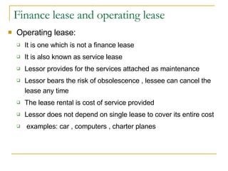 Framework of Leasing | PPT