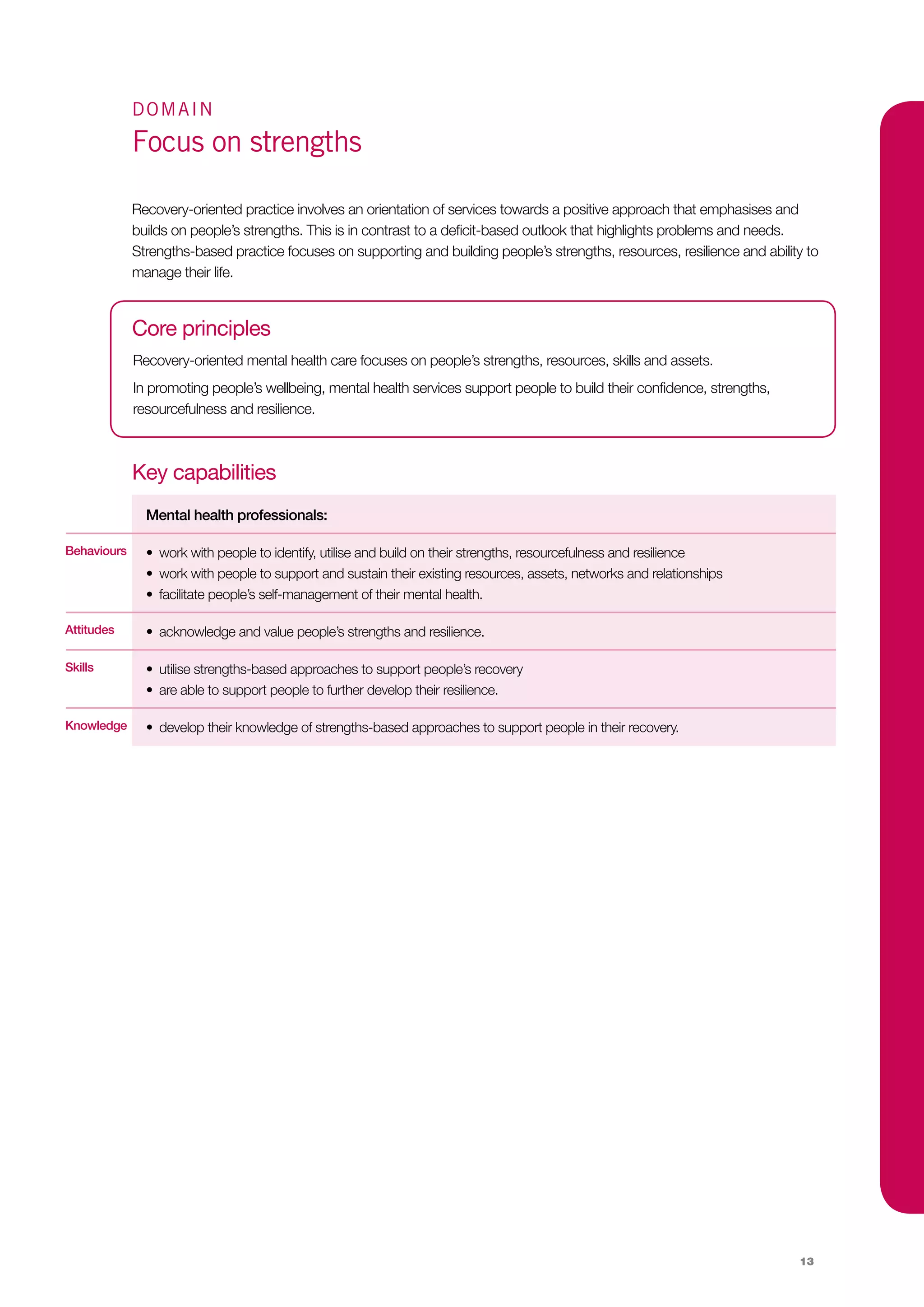 Framework for Recovery Oriented Practice | PDF