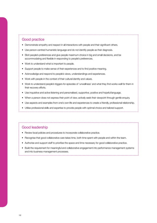 Framework for Recovery Oriented Practice | PDF