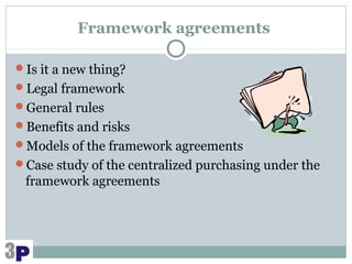 Framework agreements in EU Public Procurement | PPT