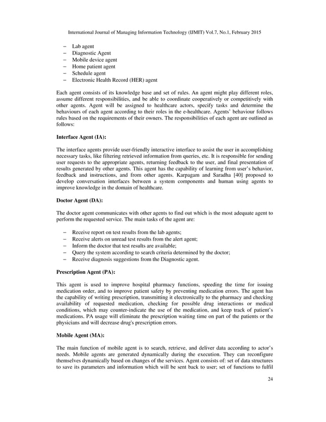 Framework Architecture for Improving Healthcare Information Systems using Agent Technology | PDF ...