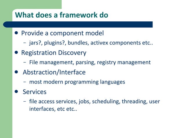 Understanding Framework Architecture using Eclipse | PPT