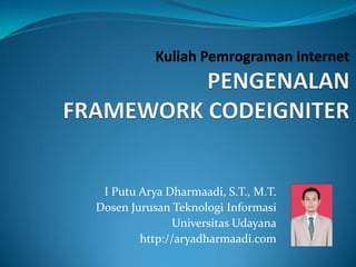 Pengenalan Framework CodeIgniter | PDF