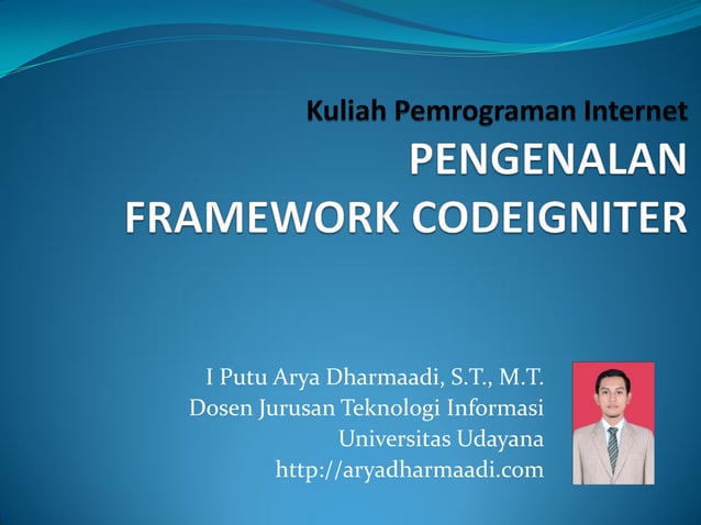 Pengenalan Framework CodeIgniter | PDF
