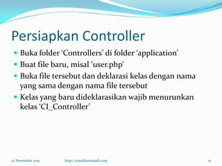 Pengenalan Framework CodeIgniter | PDF