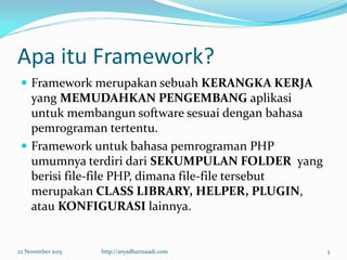 Pengenalan Framework CodeIgniter | PDF