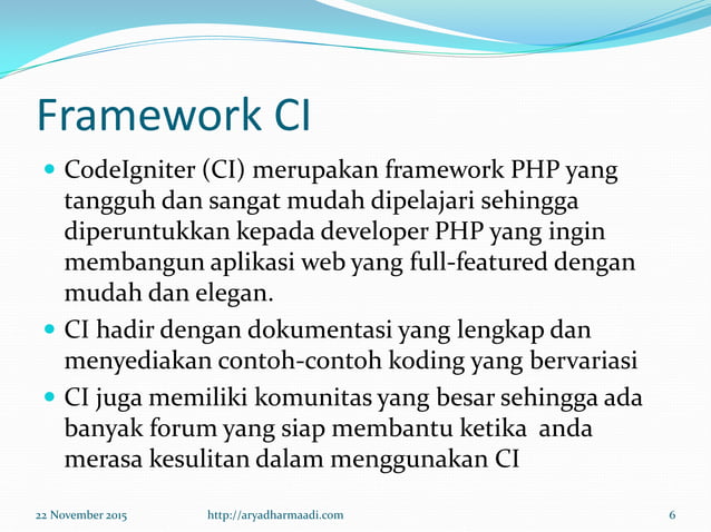 Pengenalan Framework CodeIgniter | PDF