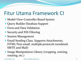Pengenalan Framework CodeIgniter | PDF