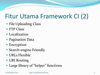 Pengenalan Framework CodeIgniter | PDF