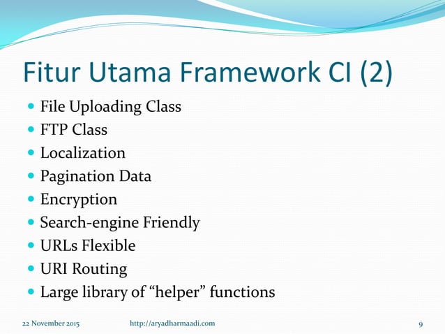 Pengenalan Framework CodeIgniter | PDF