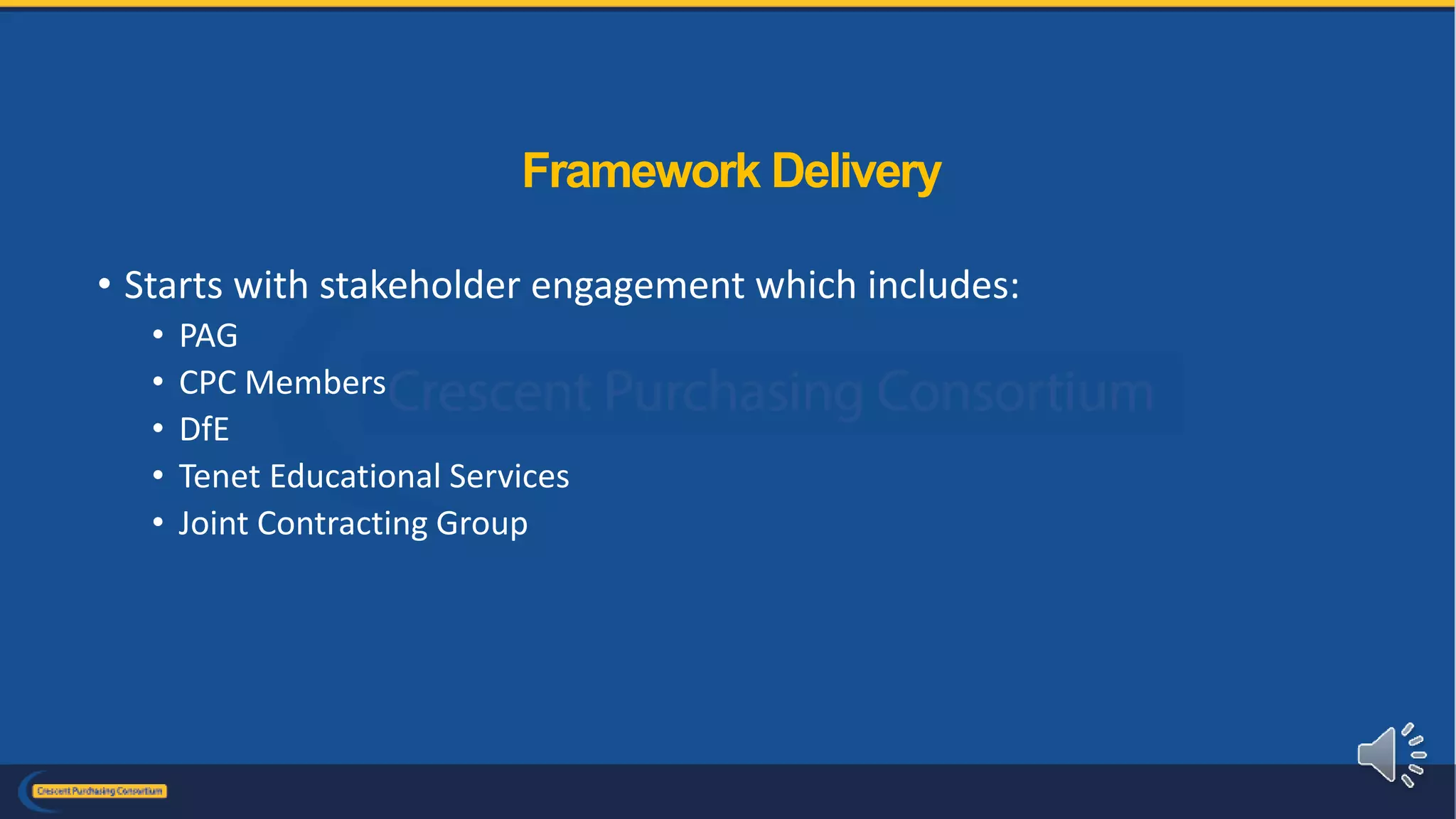 Framework delivery from inception to launch. nov 2019 | PPT
