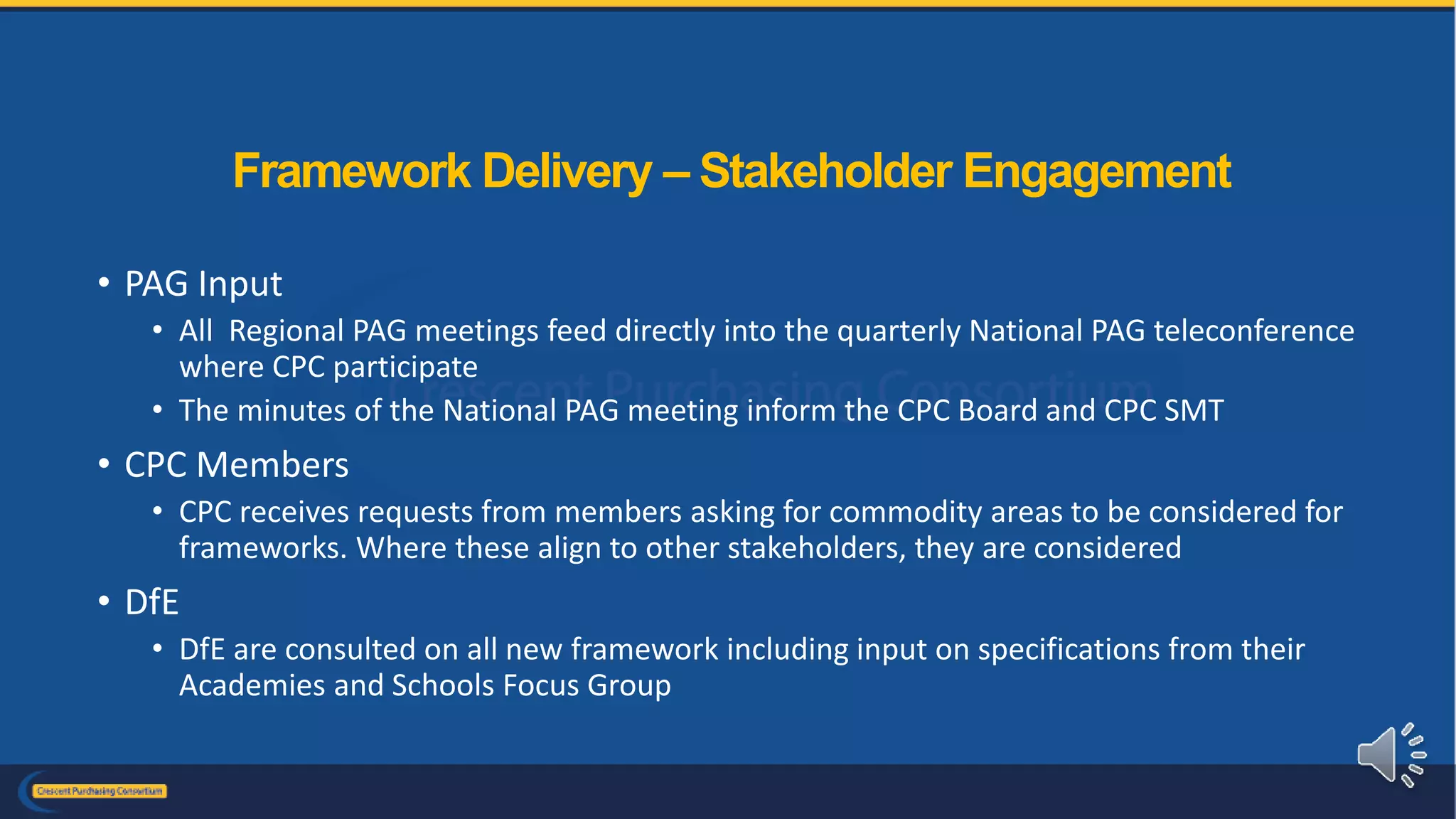 Framework delivery from inception to launch. nov 2019 | PPT