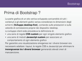 Framework di sviluppo web: introduzione a bootstrap e boostack | PPT