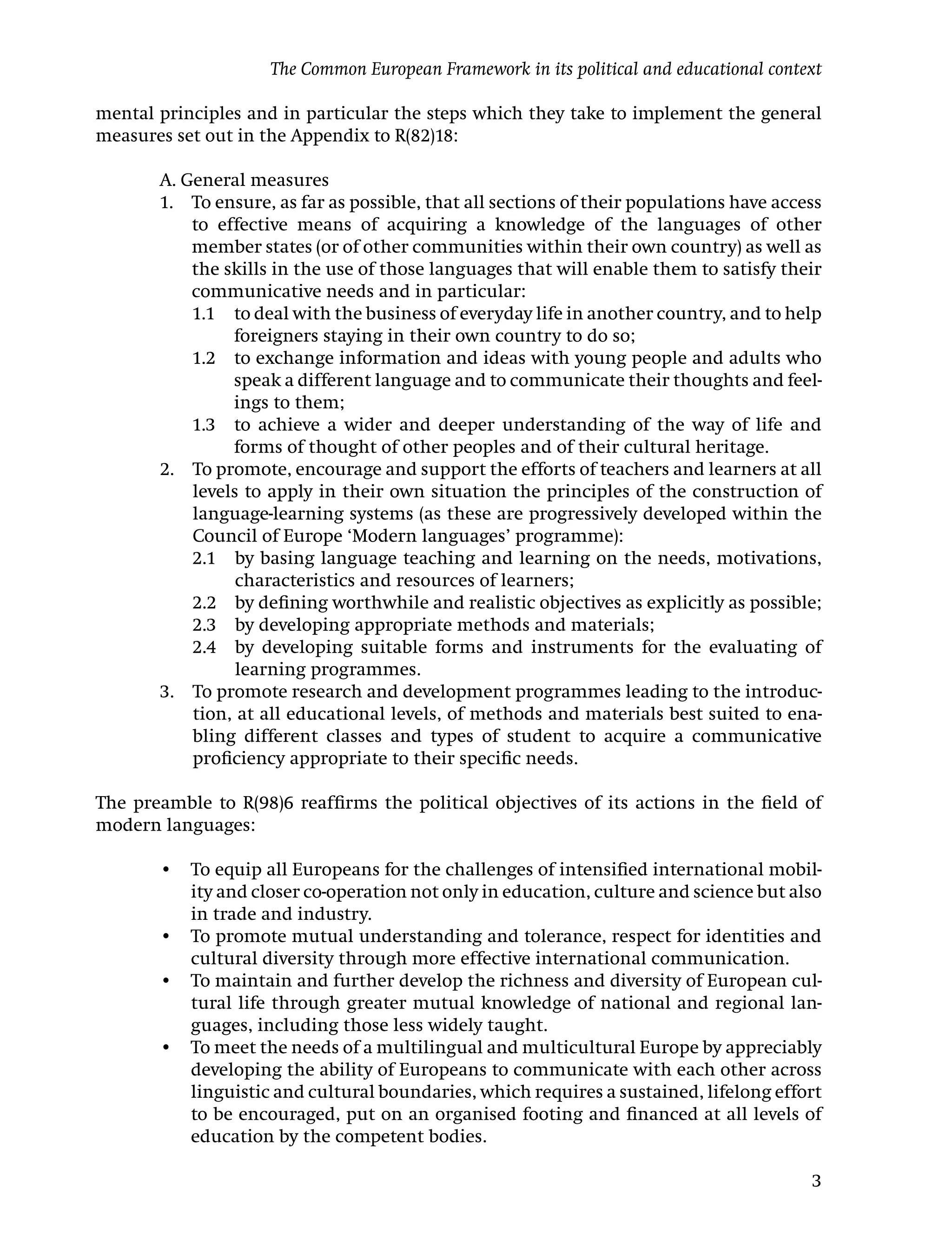 Common European Framework for Languages | PDF