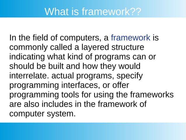 Framework examples | PPT