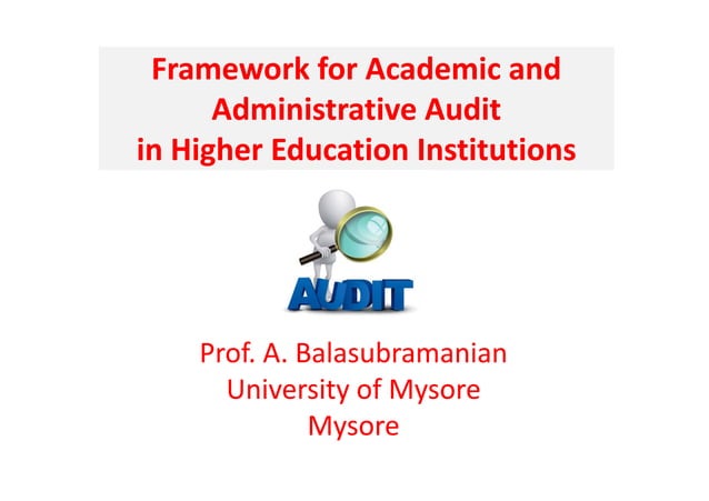 Framework for academic and administrative audit | PDF