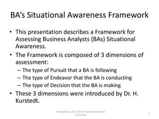 Framework for assessing business analysts situational awareness | PPT