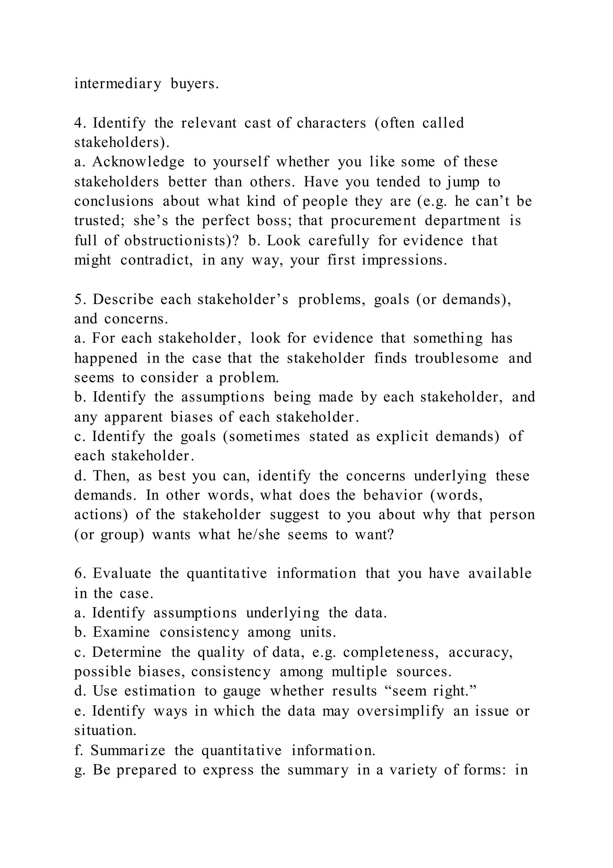 Framework for Case Analysis (Adapted from the original document | DOCX