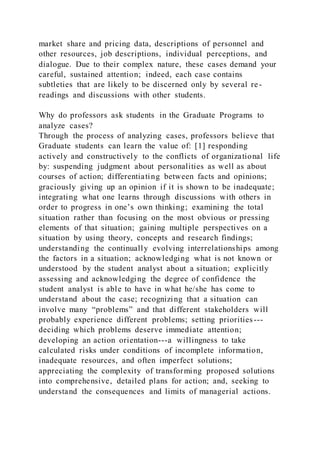 Framework for Case Analysis (Adapted from the original document | DOCX