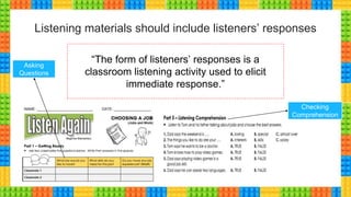 FRAMEWORK FOR DEVELOPING LISTENING MATERIALS.pptx