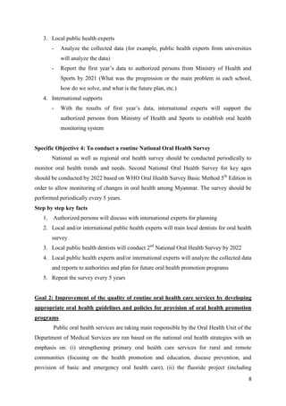 Framework for development of Oral Health Policy and Strategies in ...