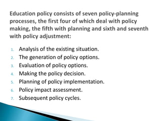 Framework for education policy analysis | PPTX