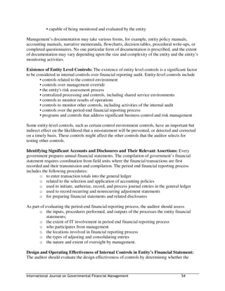 Framework For Evaluating Internal Controls Over Financial Reporting In ...