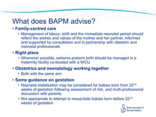 Helen Mactier - Framework for practice on the Perinatal management of ...