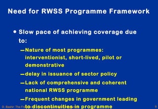 Framework for the rural water supply and sanitation program in nigeria ...