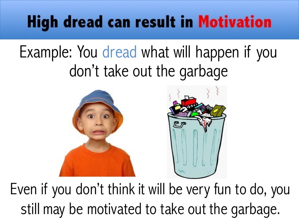 Example: You dread what will