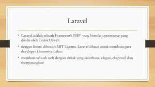 Framework laravel | PPTX