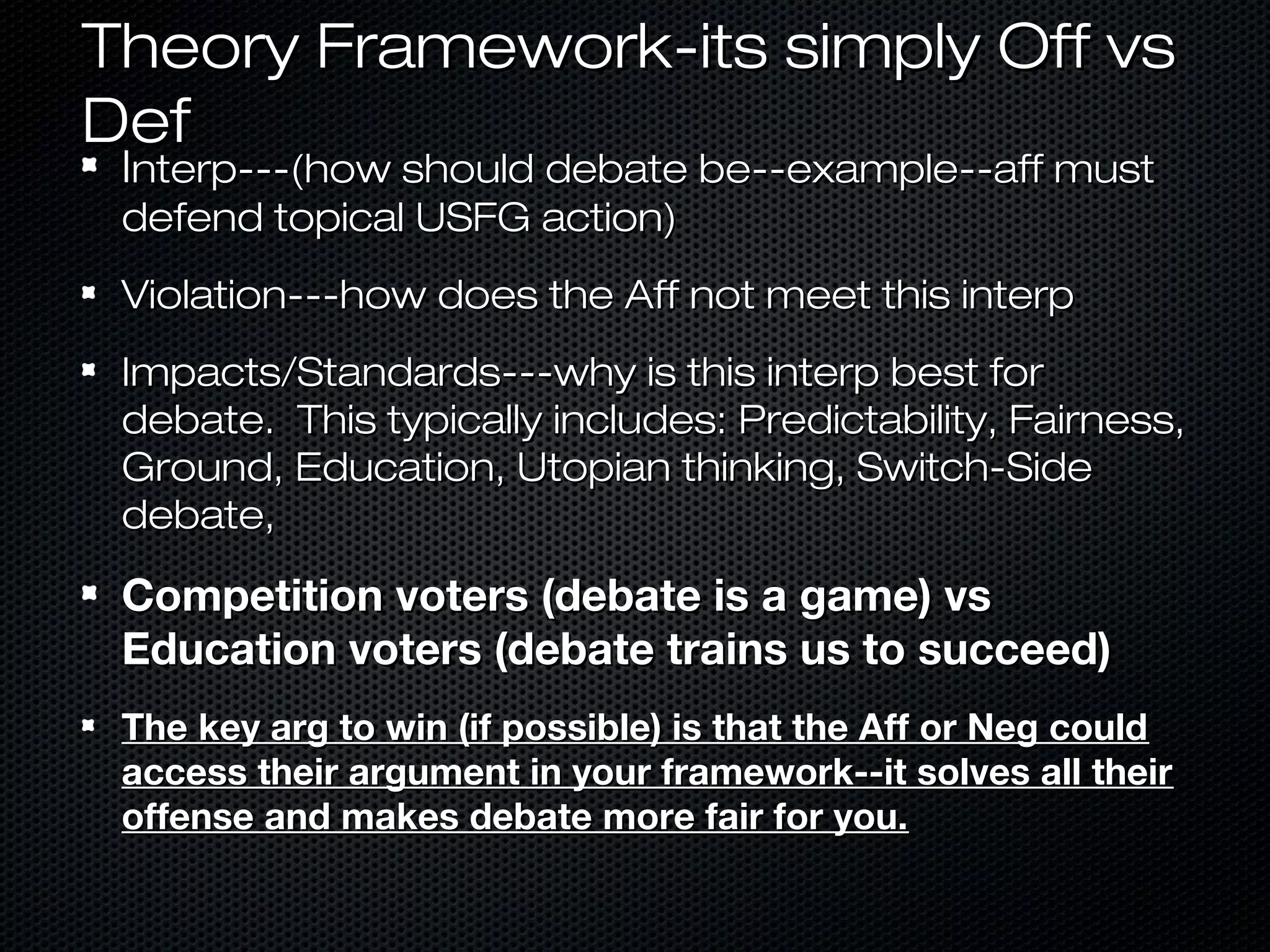 Framework lecture | PPT