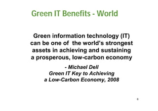 Framework Model For Greening It Green IT Seminar Binus Final | PDF