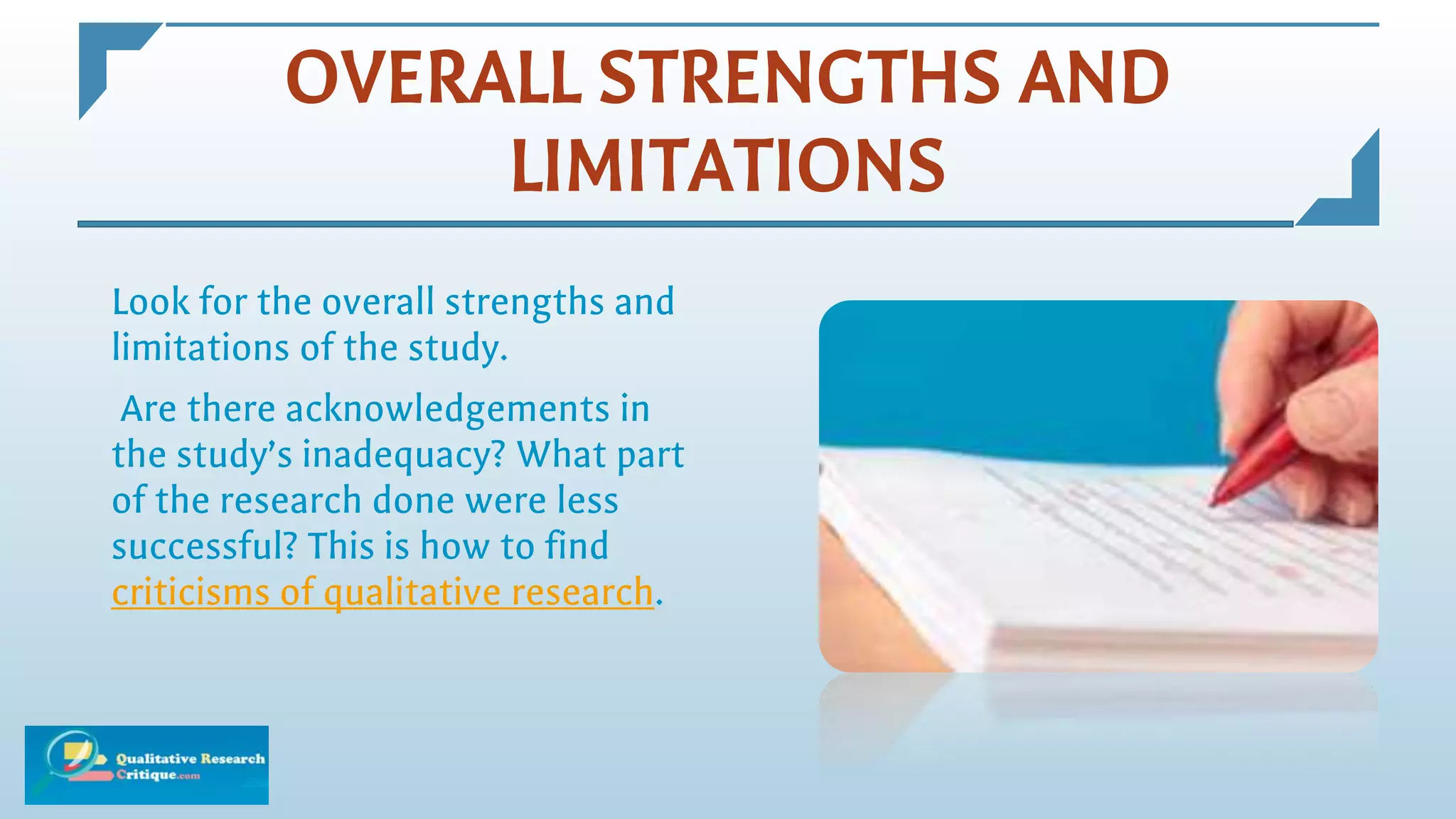 Framework of A Critique Qualitative Research Article | PPTX