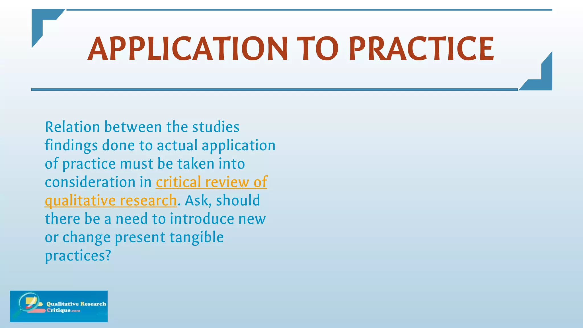 Framework of A Critique Qualitative Research Article | PPTX
