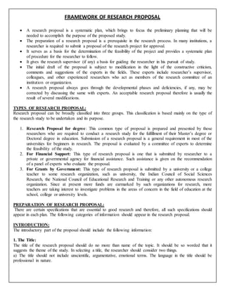 FRAMEWORK OF RESEARCH PROPOSAL | DOCX