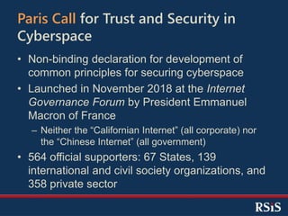 Framework of responsible state behaviour in cyberspace - for Marshall ...