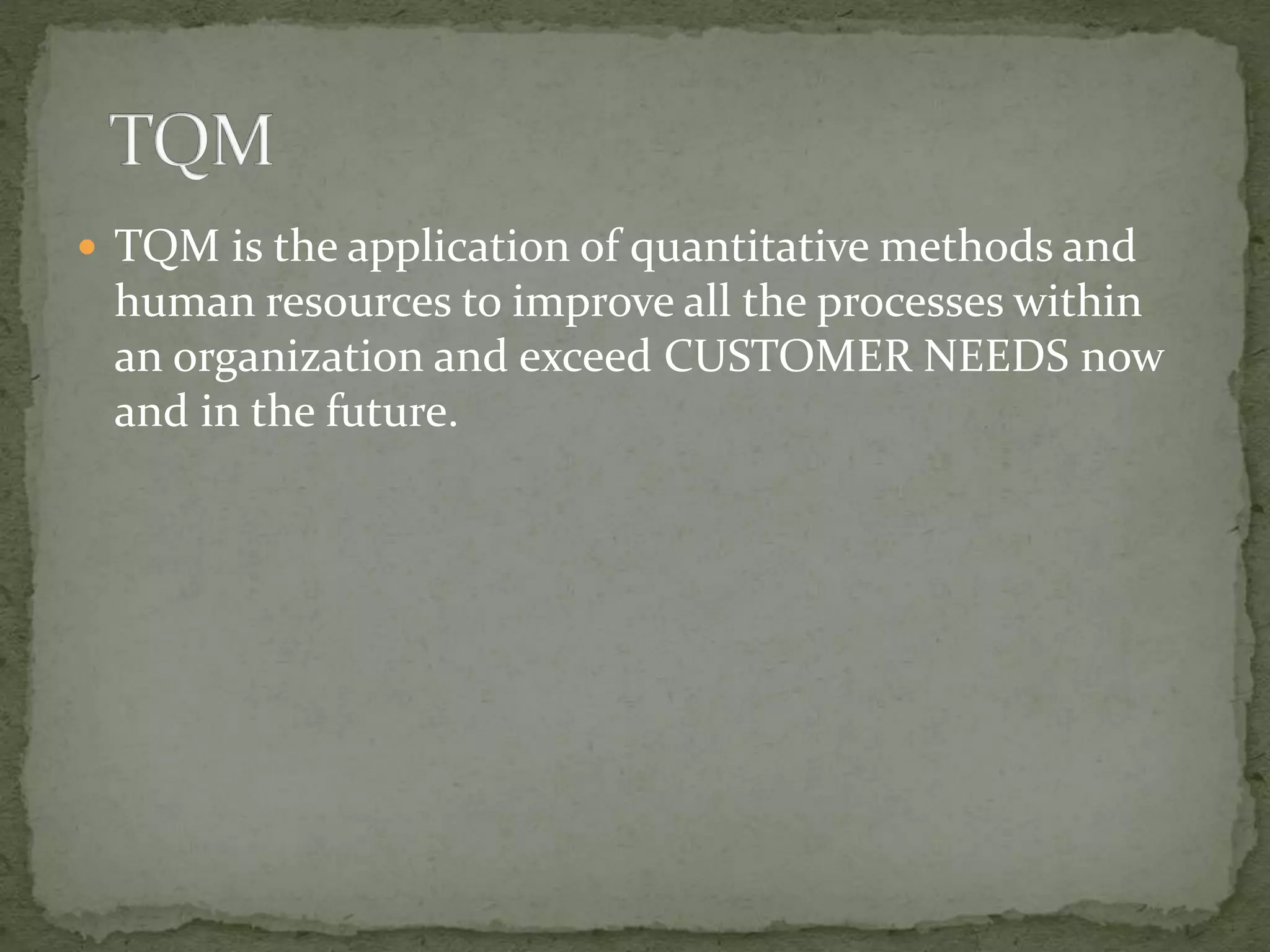 Framework of tqm | PPTX