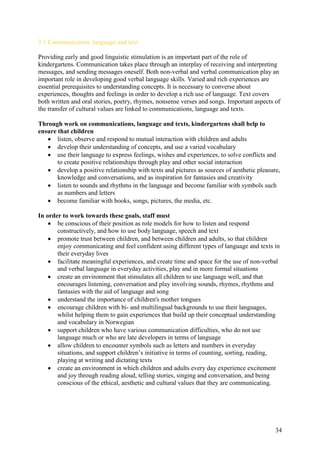 Framework plan for the content and tasks of kindergartens 2011 ...