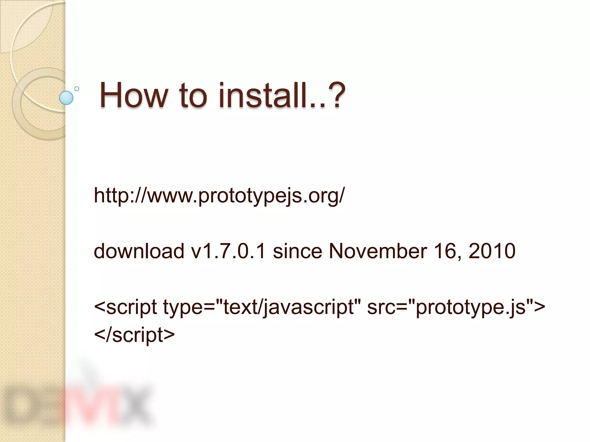 Framework prototype | PPTX