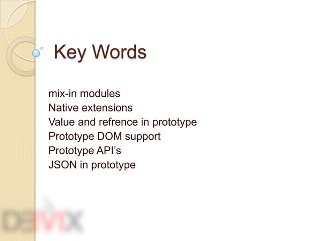 Framework prototype | PPT