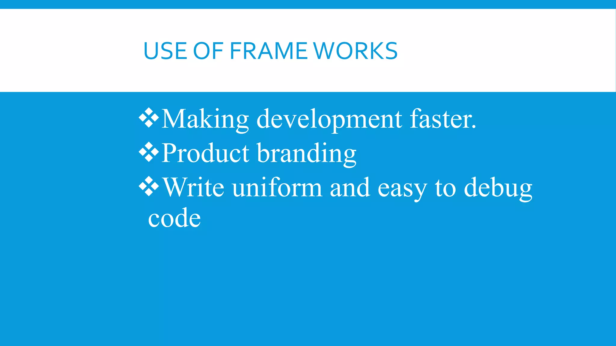 Introduction to web frameworks | PPT
